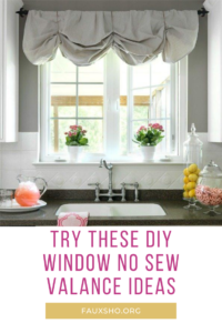 Easy No-Sew Window Valance Projects | Faux Sho